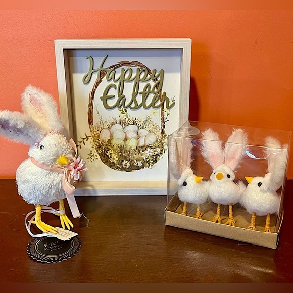 FAO Schwarz | Holiday | Easter Bunny Chick Home Decor With Wooden ...